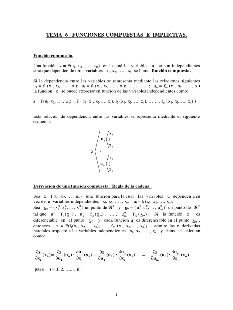 Teorema Funcion Implicita | PDF | Derivado | Variable (Matemáticas)