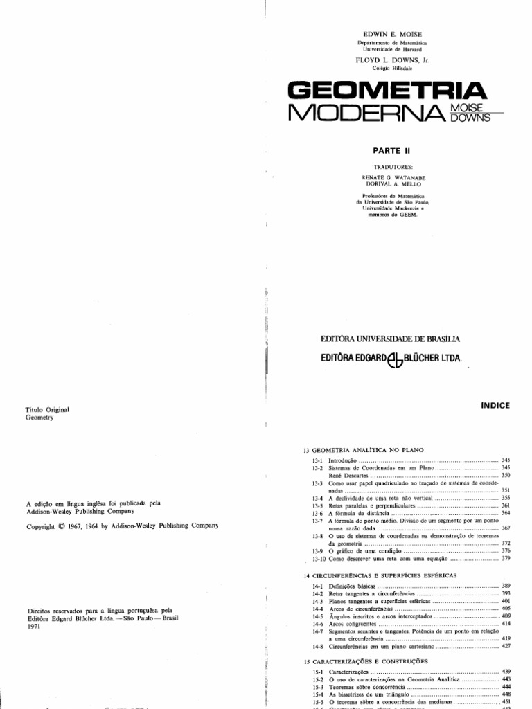 Moise Vol 2 - Geometria Moderna PDF | PDF