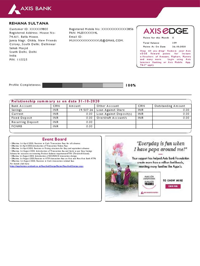 Acc PDF | PDF | Overdraft | Fee