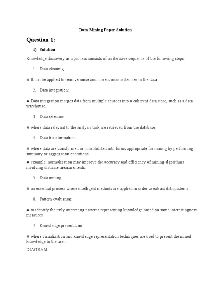 Data Mining Paper Solution | PDF | Conceptual Model | Data Mining