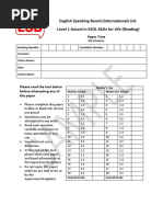ESOL - Entry 3 - Writing Candidate Paper - Practice Paper C 2 | PDF ...
