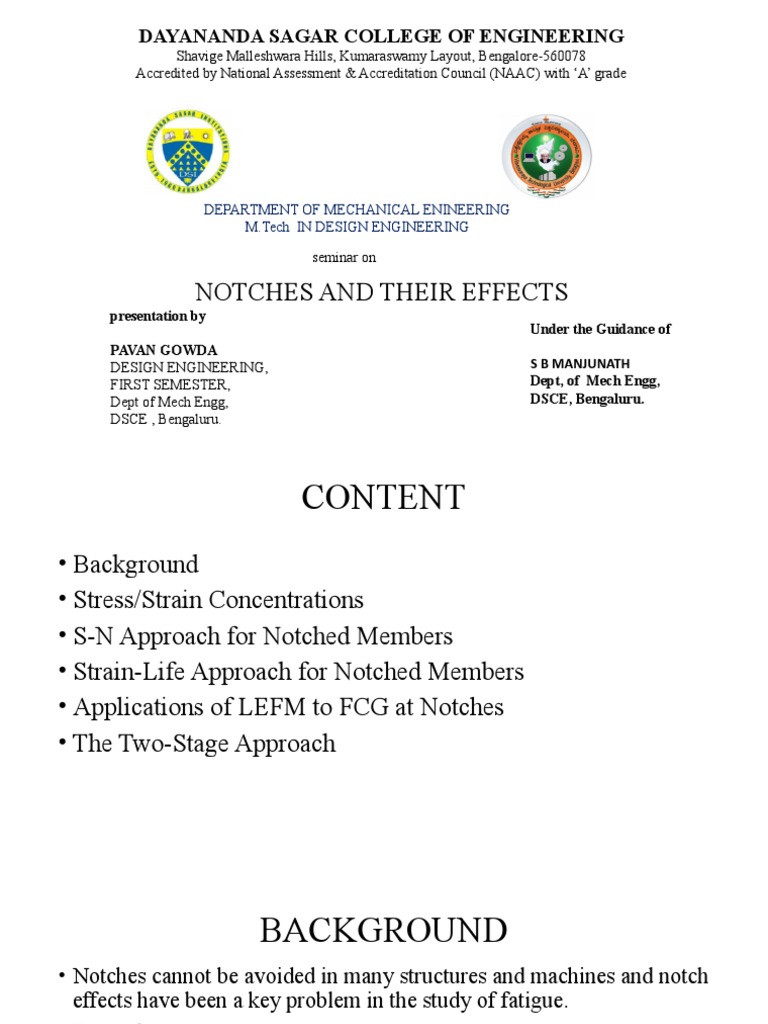 Notches and Their Effects in Engineering | PDF | Fracture | Strength Of ...