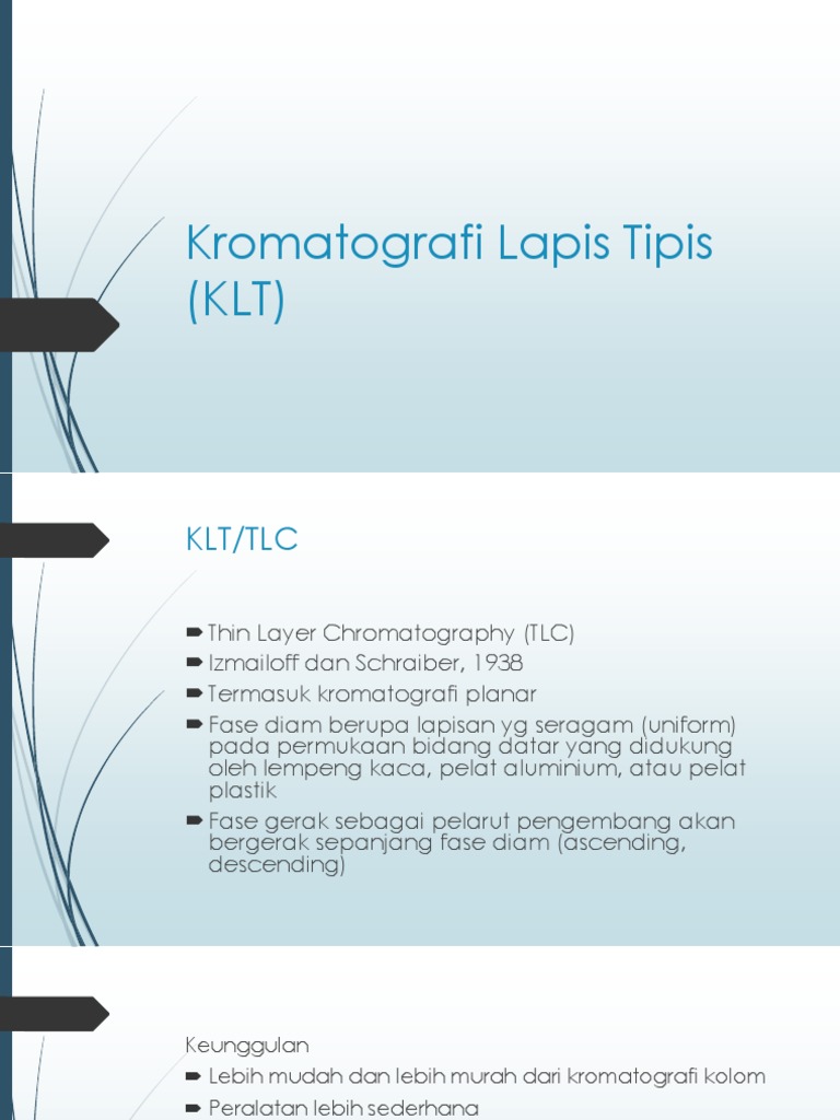 Kromatografi Lapis Tipis (KLT) | PDF