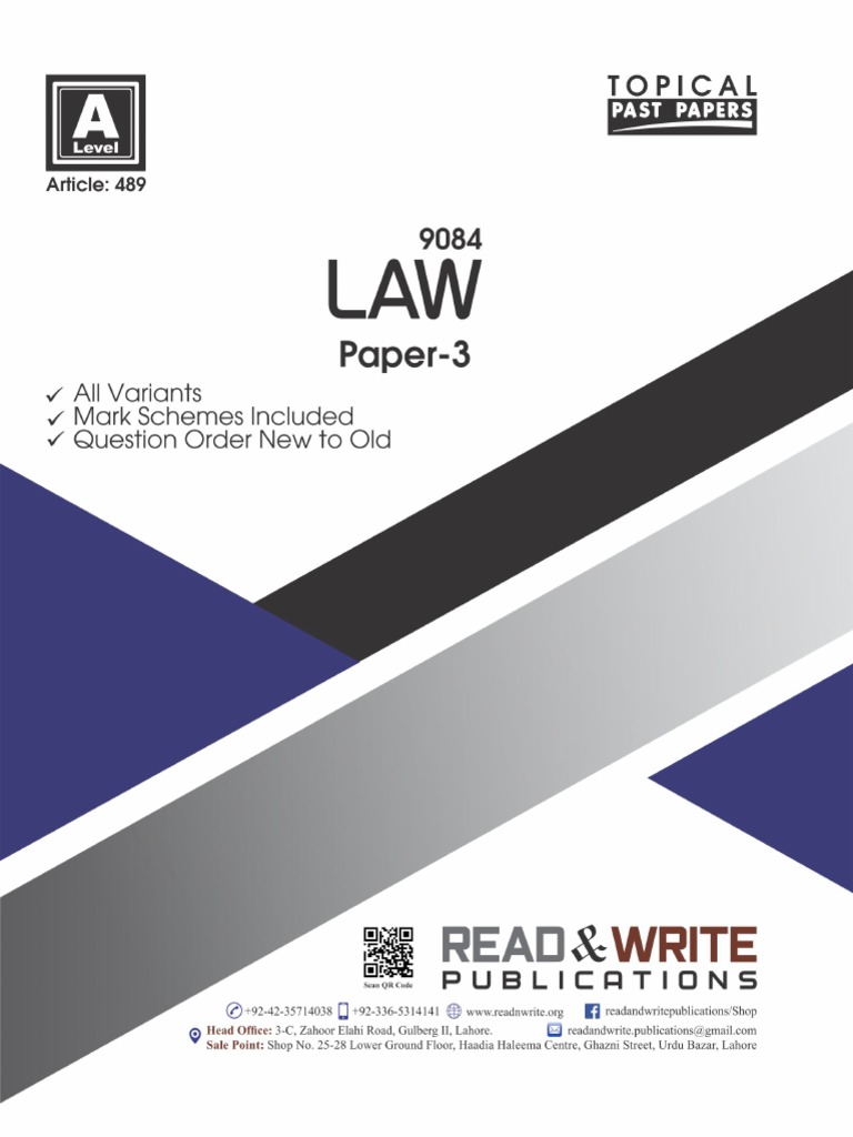 A-Level Law Paper-3 Past Papers Guide | PDF | Offer And Acceptance ...