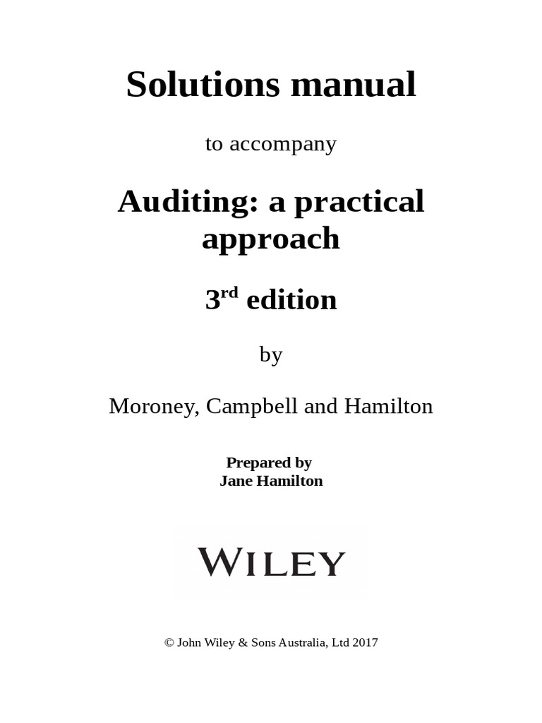 ch09 SM Moroney 3e | PDF | Payroll | Audit
