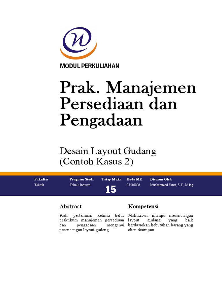Modul MPP - 15 - Desain Layout Gudang | PDF