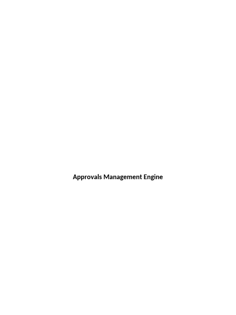 Approvals Management Engine Setup Guide | PDF | Computer Science | Data ...