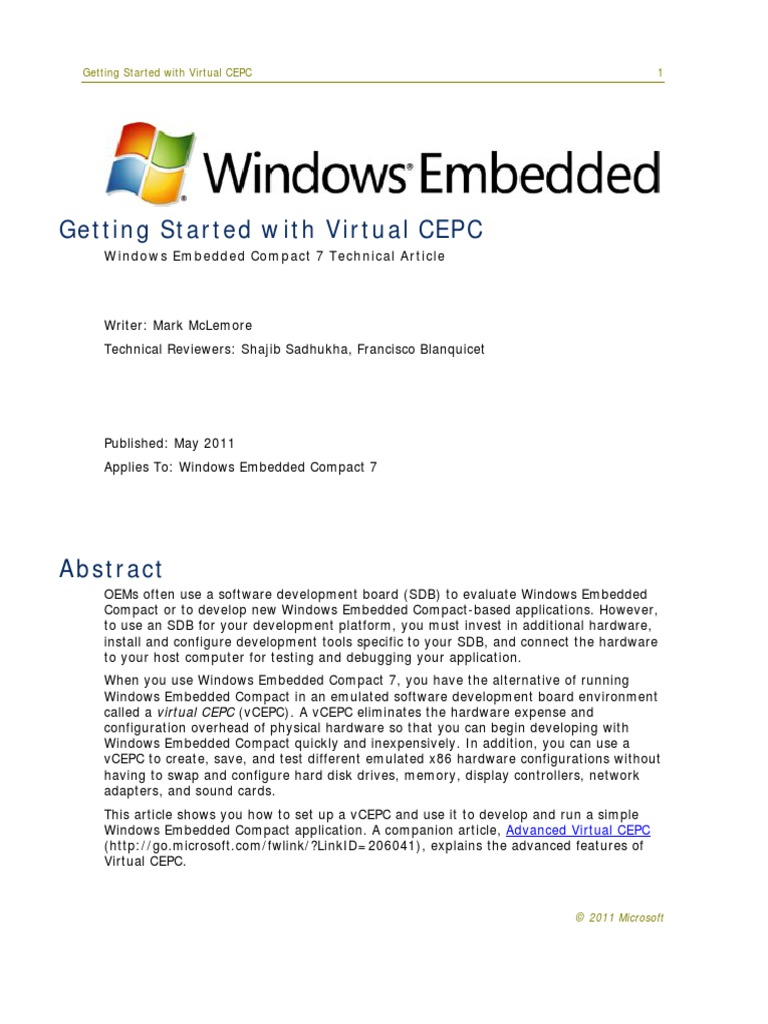 Getting Started With Virtual CEPC | PDF | Microsoft Windows | Operating ...