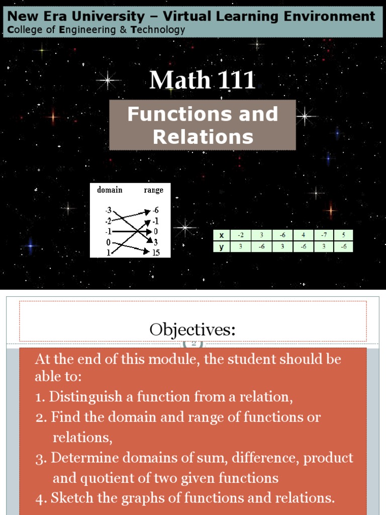 Math 111: Functions and Relations | Download Free PDF | Domain Of A ...
