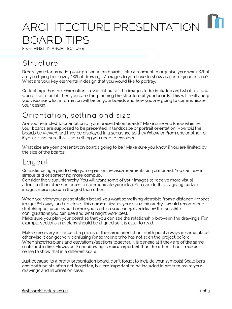 Architecture Presentation Board Tips PDF | PDF | Drawing | Page Layout