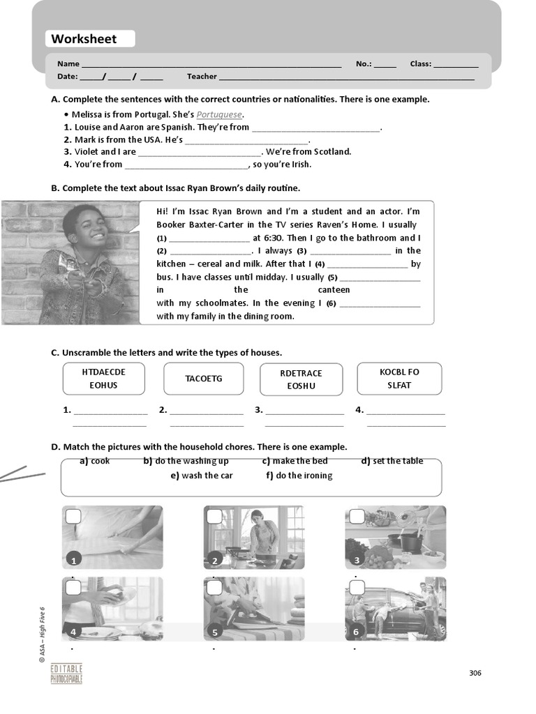 Worksheet: Portuguese | PDF
