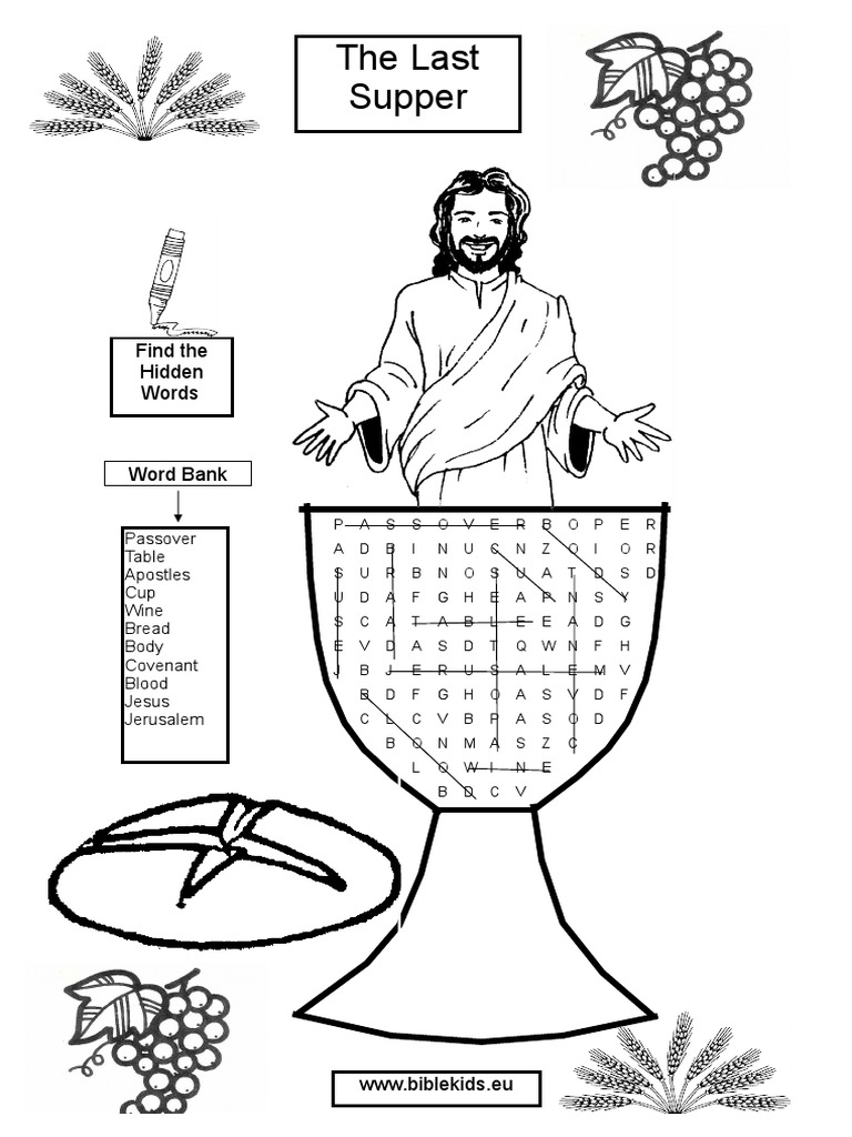 Last Supper Word Search Activity | PDF