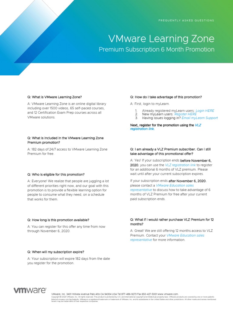 Vmware Learning Zone: Premium Subscription 6 Month Promotion | Download ...