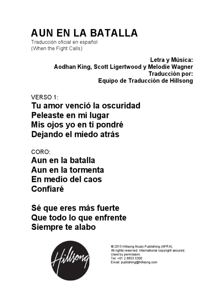 Aun en La Batalla Letra | PDF