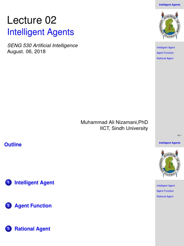Intelligent Agents: Understanding Agent Function and Rational Agents | PDF | Artificial ...