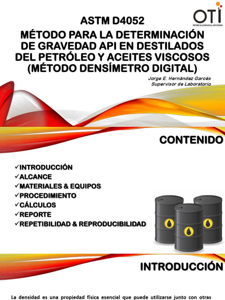 ASTM D4052 - Método para Determinar La Gravedad API Por Densimetro ...