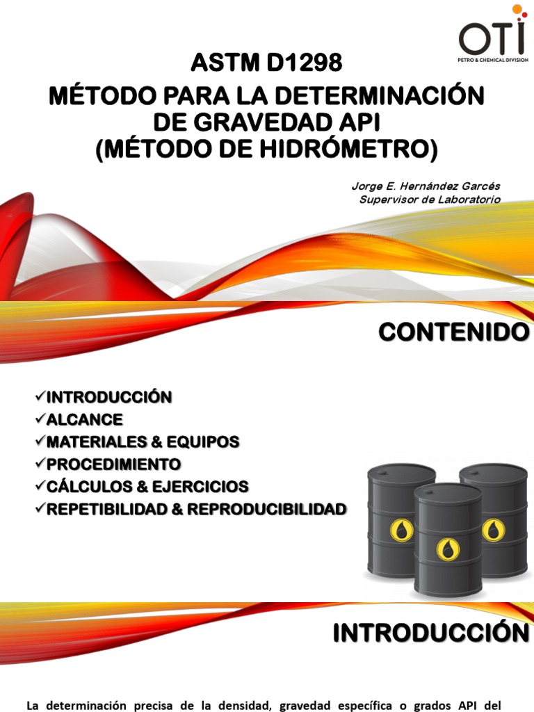 ASTM D1298 - Método para Determinar La Gravedad API (Método de ... ASTM D1298 - Método para Determinar La Gravedad API (Método de ...
