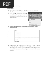 Mail Merge Activity 1 and 2 | PDF | Envelope | Proofreading