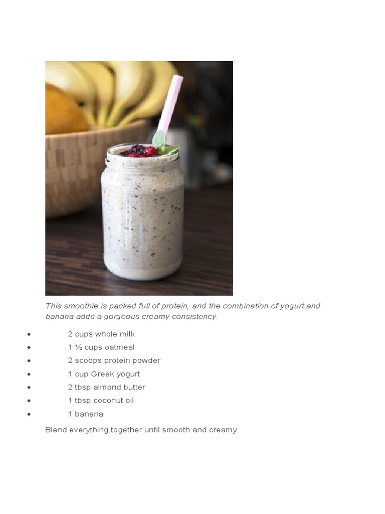 Self Made Recipes | PDF | Smoothie | Peanut Butter