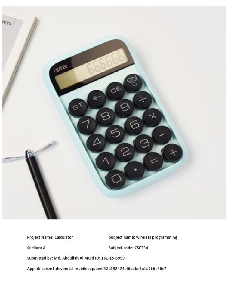 Calculator Project Report | PDF