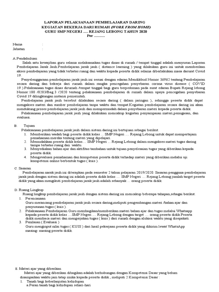 Distance Learning Report | PDF