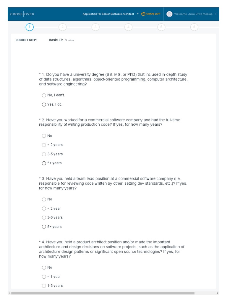 Crossover Application Basic Fit PDF | PDF