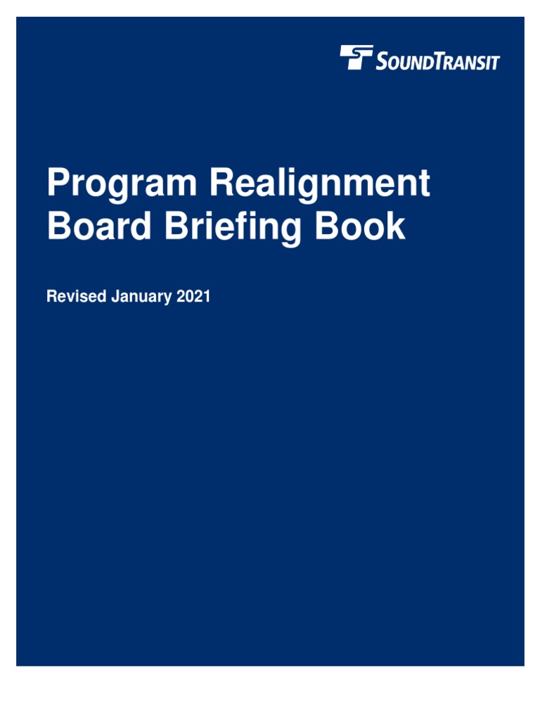 Sound Transit Program Realignment Briefing | PDF | Debt | Public Transport