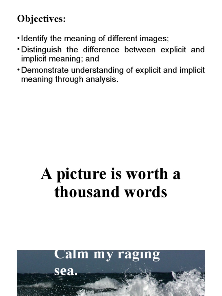Understanding Explicit and Implicit Meaning | PDF
