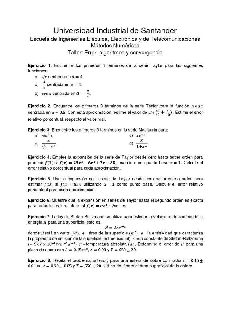 Taller Metodos Numericos | PDF