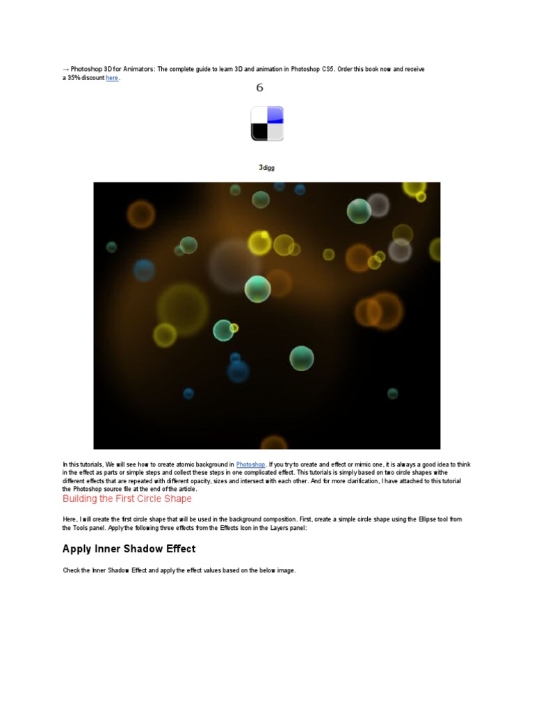 Apply Inner Shadow Effect: Building The First Circle Shape | PDF ...