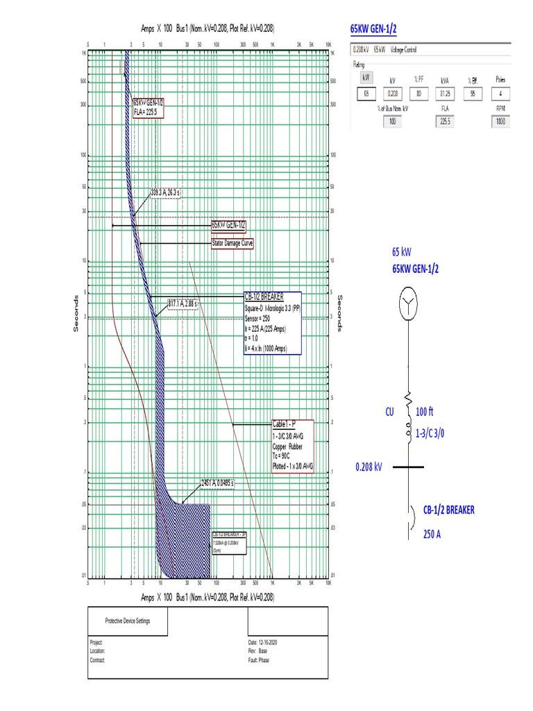 TCC Sample Generator Coordination | PDF | Electrical Engineering ...