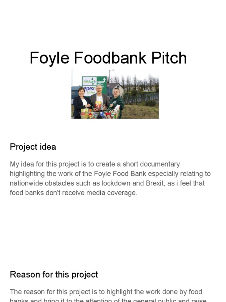 Foyle Foodbank Pitch | PDF | Food Bank