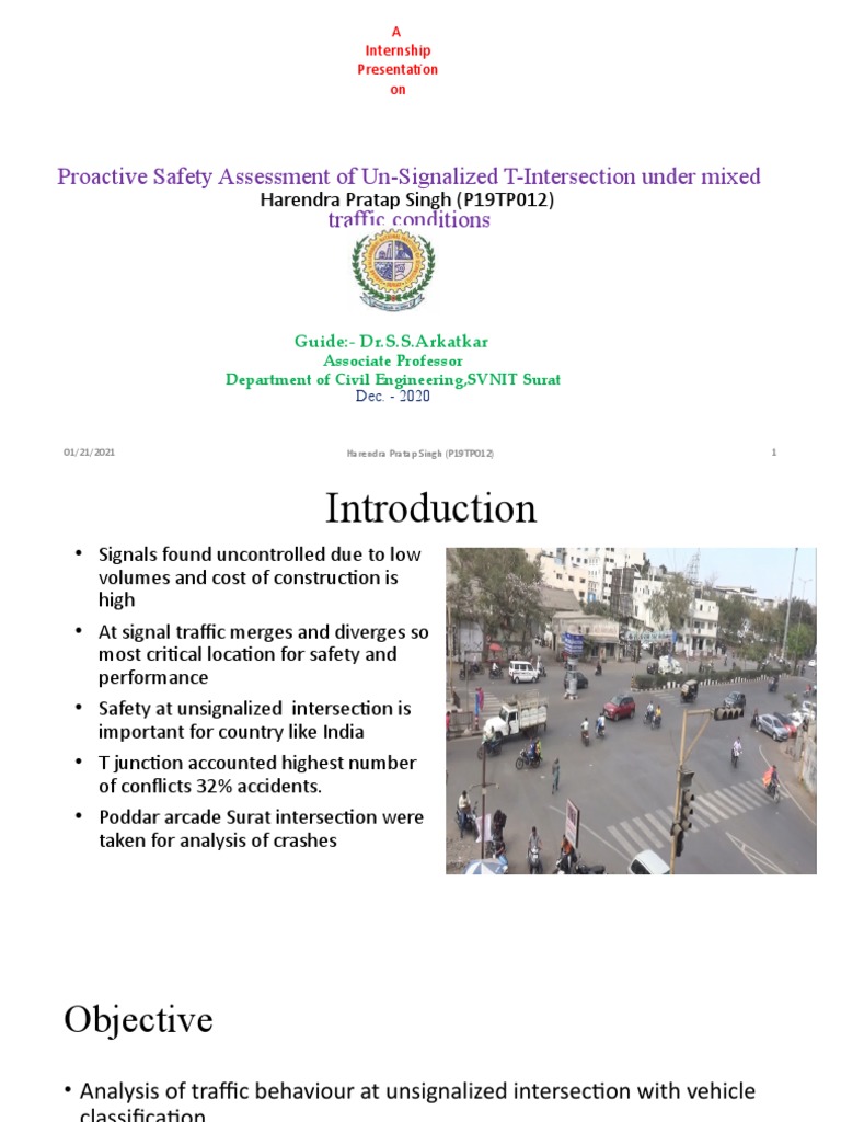 Internship Presentation | PDF | Traffic | Intersection (Road)