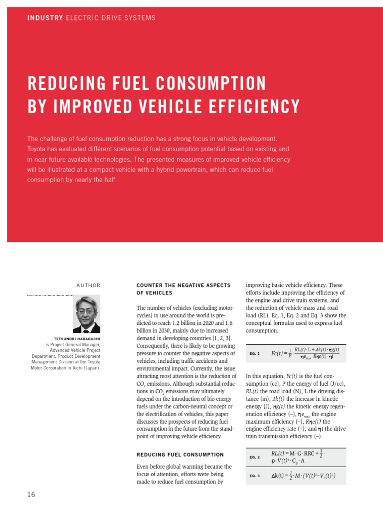Reducing Fuel Consumption | PDF | Hybrid Vehicle | Fuel Economy In ...