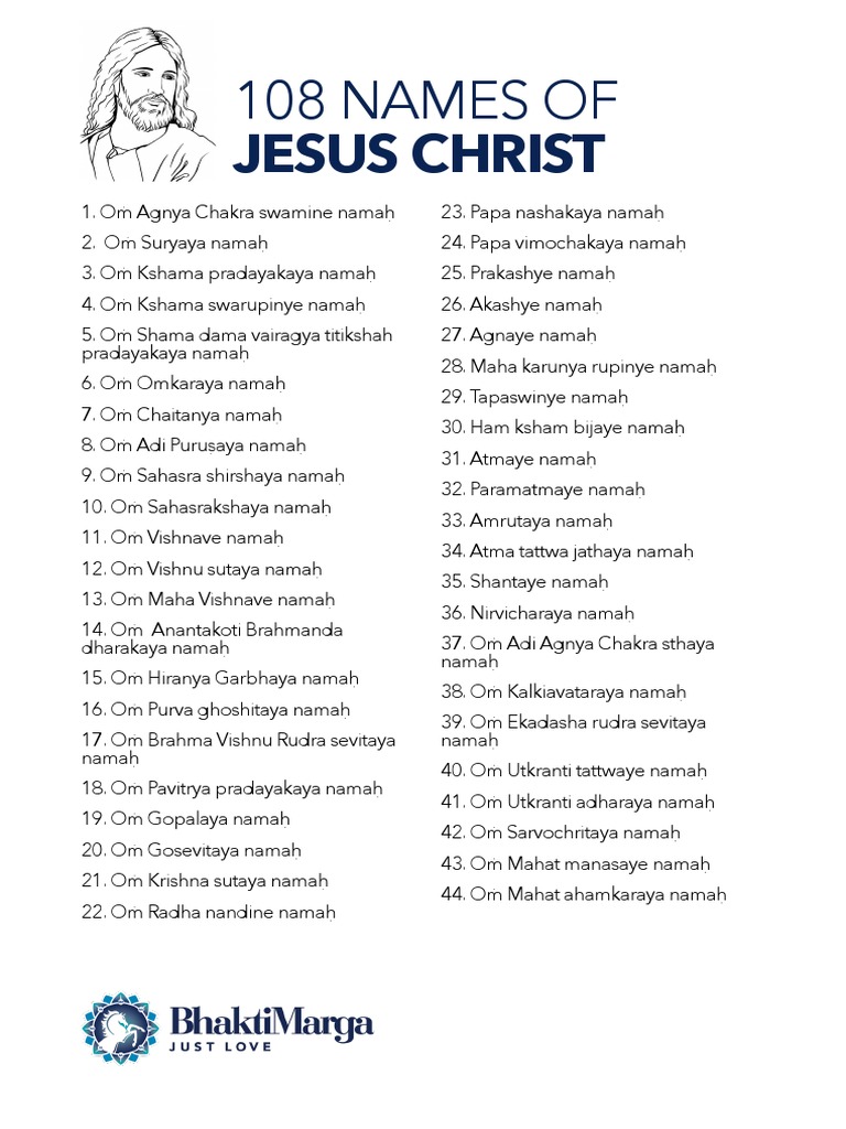 108 Names of Jesus Christ | PDF