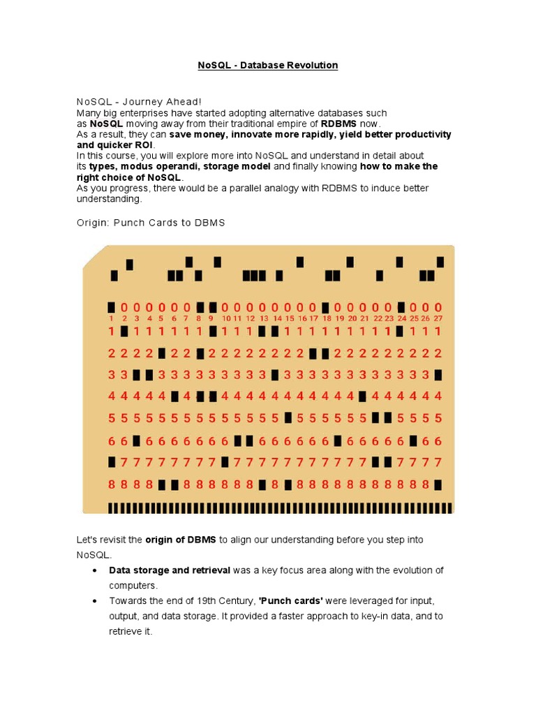 NoSQL - Database Revolution - Resp | PDF | No Sql | Relational Database