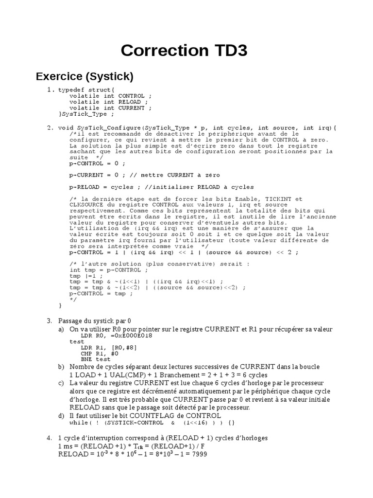 td3 Correction | PDF | Processeur | Programmation informatique