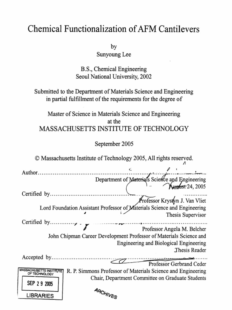 AFM Tip Functionalization | PDF | Atomic Force Microscopy | Microscope