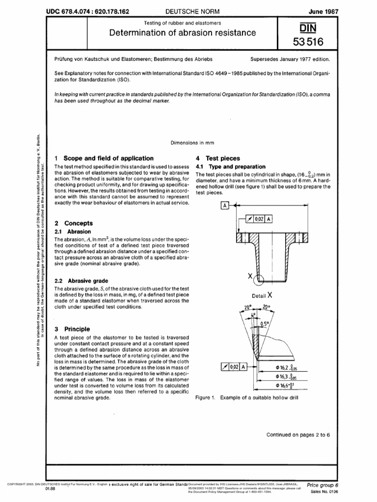 Din 53516-1987 | PDF | Abrasive | Density