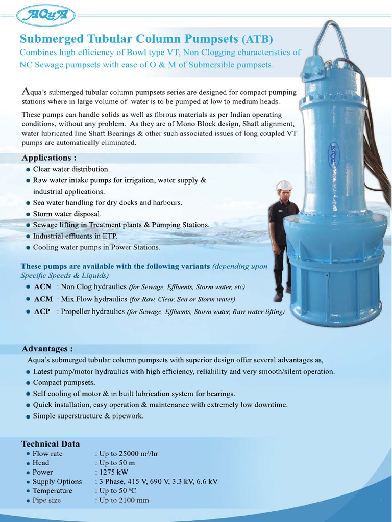 Submerged Tubular Column Pumpset | PDF
