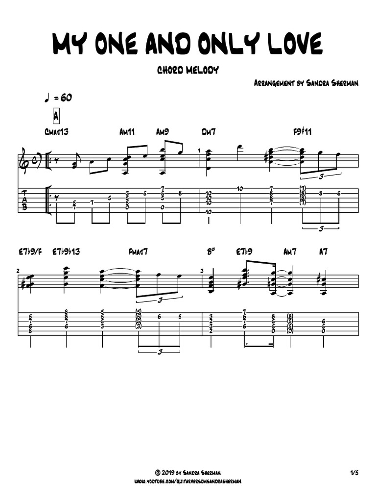 My One and Only Love My One and Only Love: Chord Melody Chord Melody ...