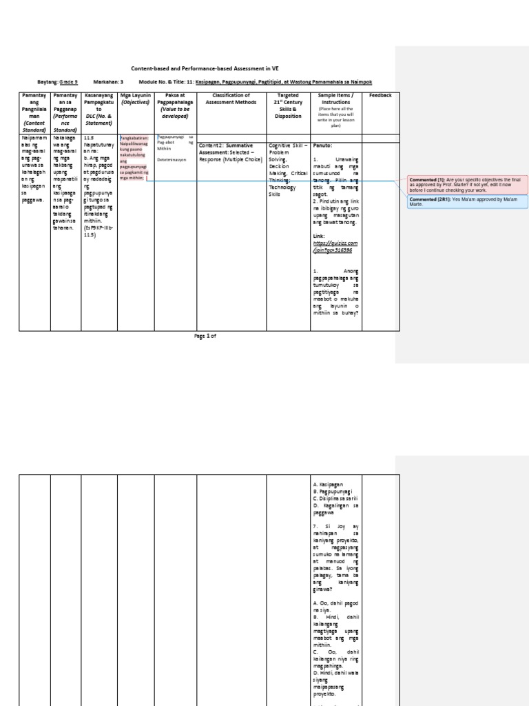 Final Summative Assessment | PDF
