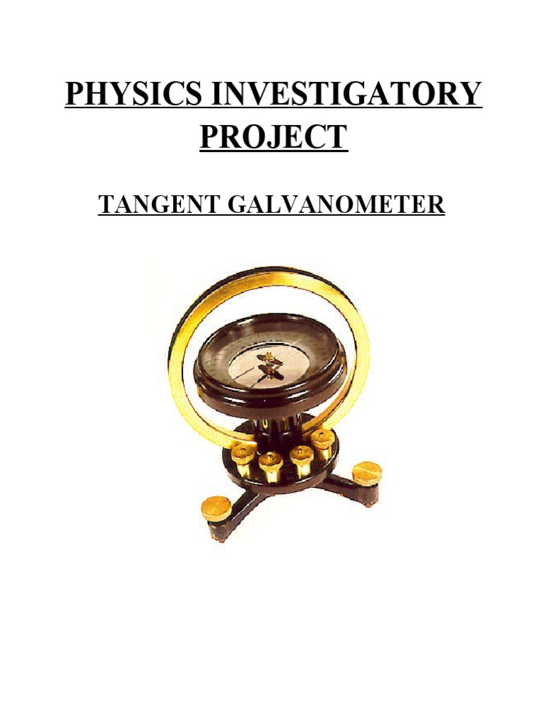 Physics Investigatory Project Class 12 T | PDF | Earth's Magnetic Field ...