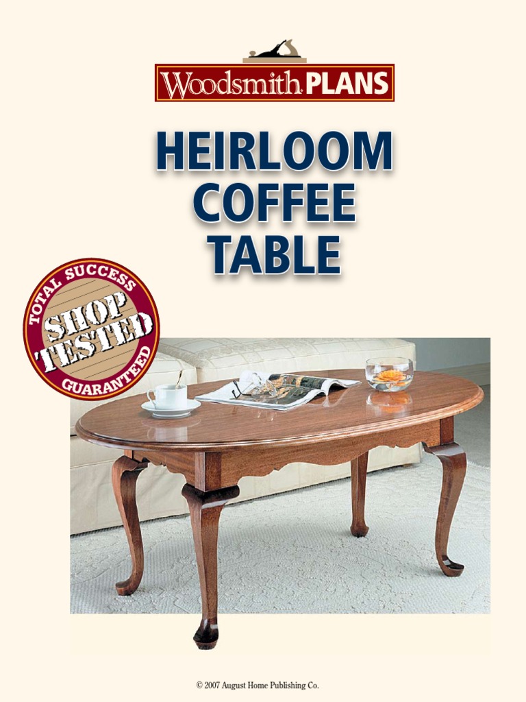 102 - Heirloom Coffee Table | PDF | Woodworking | Wood