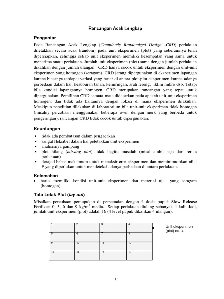 4-CRD Dan RCBD | PDF