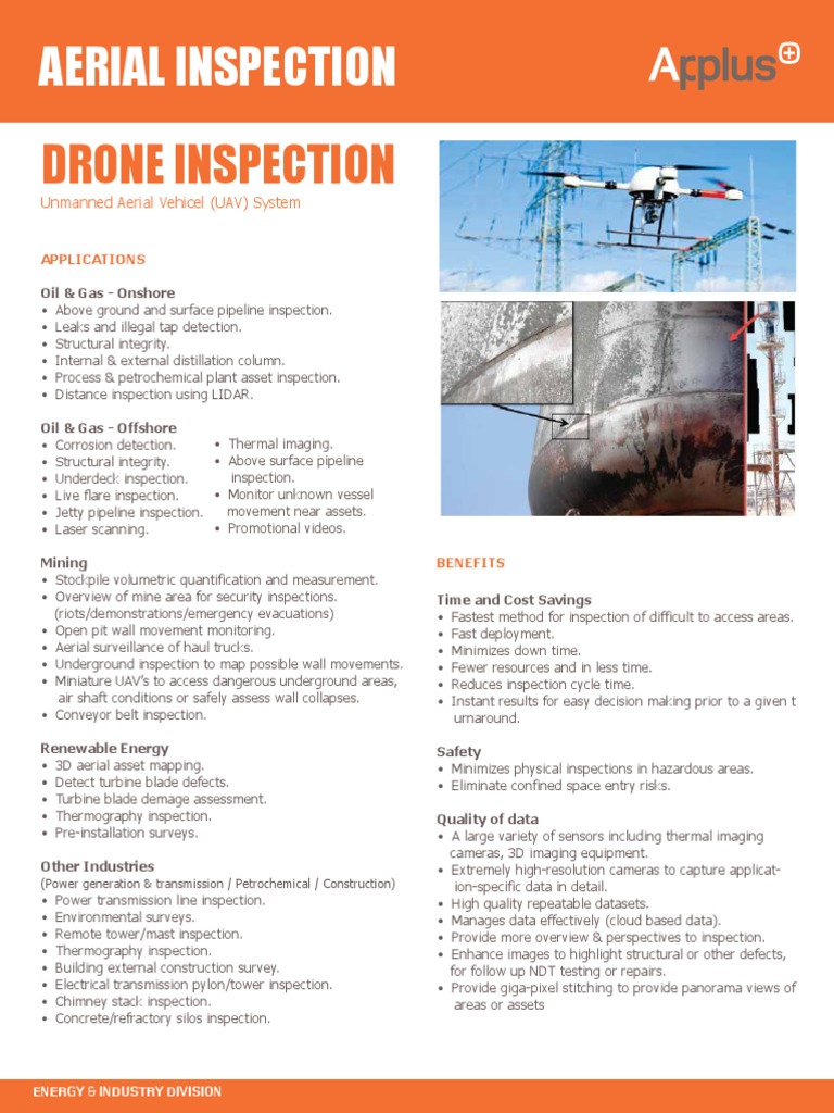 Applus+ - UAV Inspection | PDF | Unmanned Aerial Vehicle | Lidar