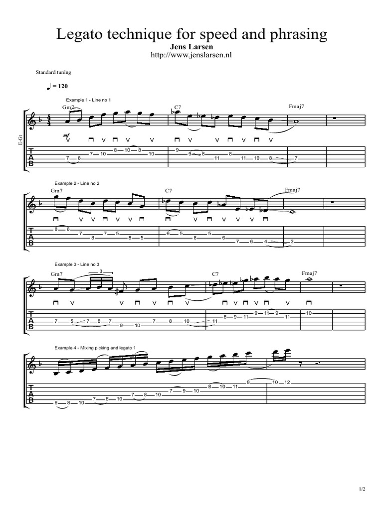 Legato Technique For Speed and Phrasing | PDF | Music Theory | Musical ...