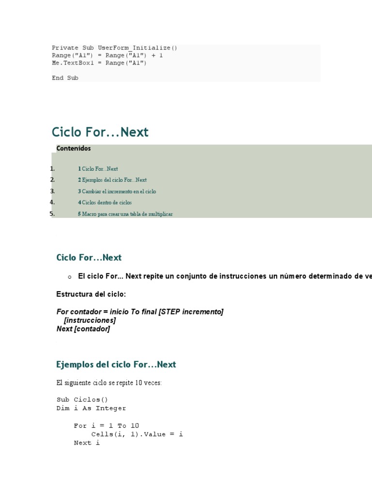 Private Sub UserForm | PDF | Ingeniería de software | Ciencias de la Computación