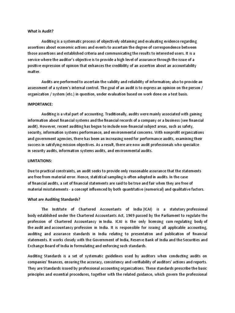 Auditing Standards | PDF | Audit | Financial Audit