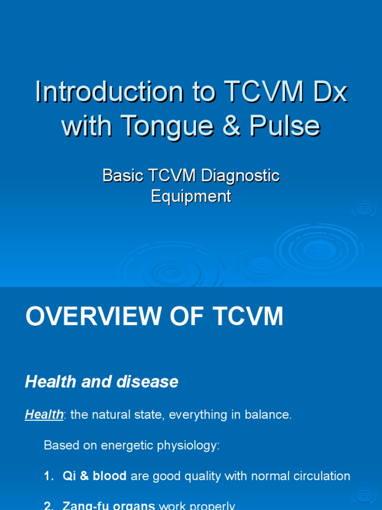 Introduction to TCVM Diagnosis with Tongue and Pulse Basics | PDF ...